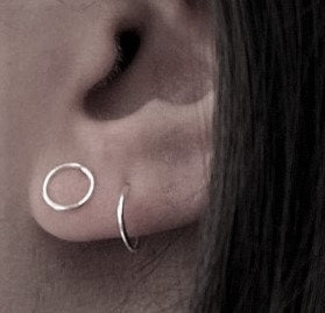 Hoop Earrings Conch Piercing Tiny Hoops 20 gauge wire | Etsy