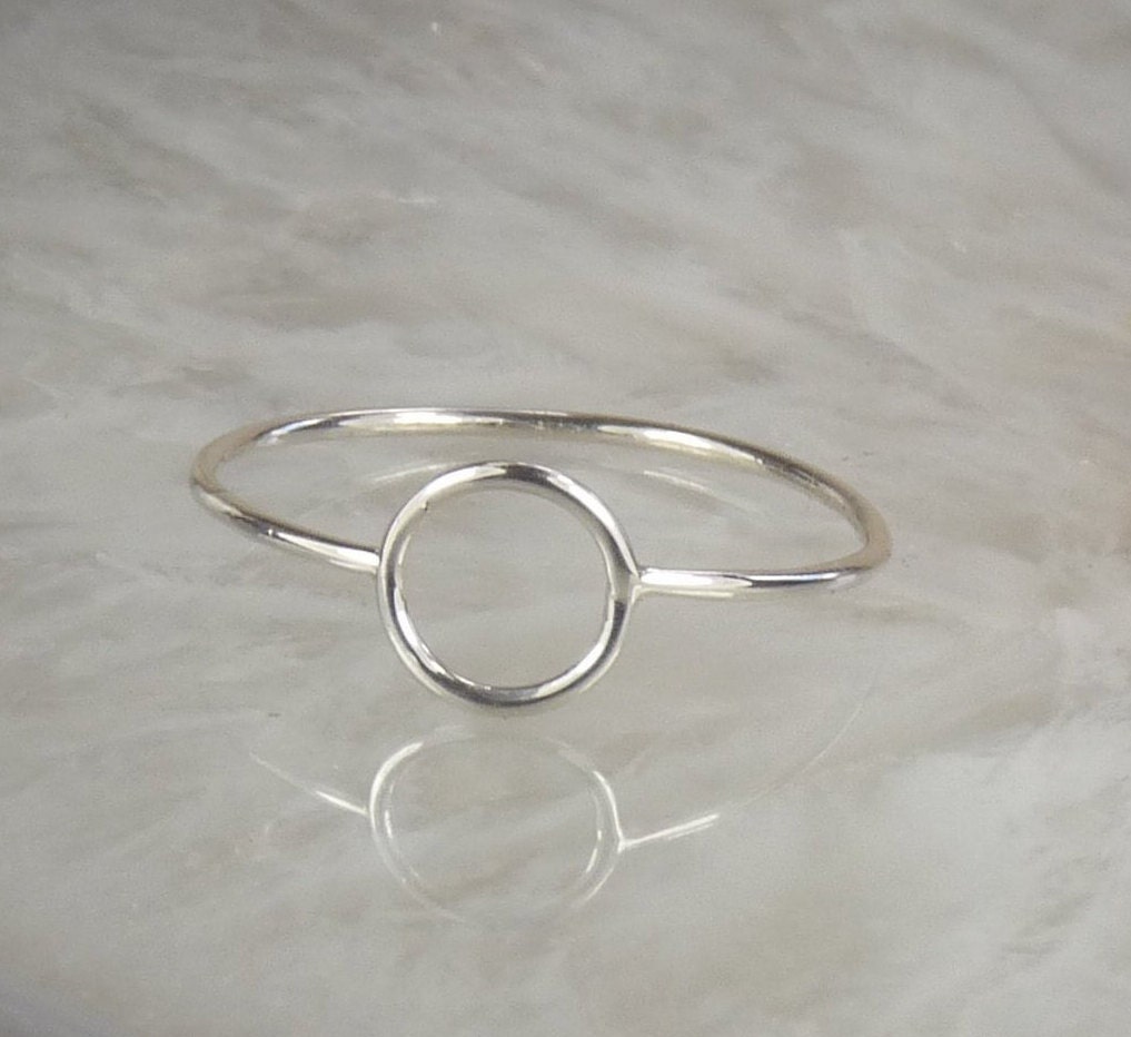 Circle Ring Purity Ring Sterling Silver Ring Minimal | Etsy