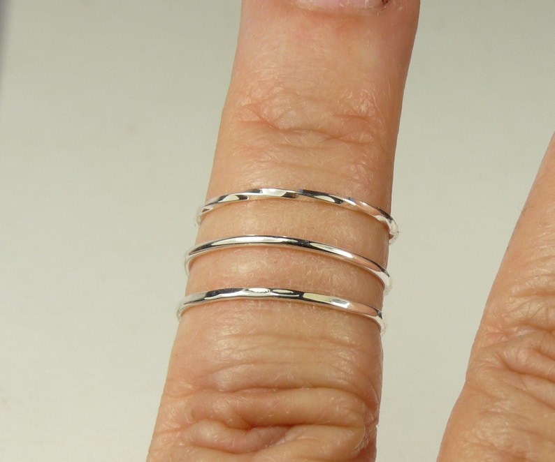 Midi Ring, Knuckle Ring, Sterling Silver Ring, 3 Styles, Boho Ring - Etsy