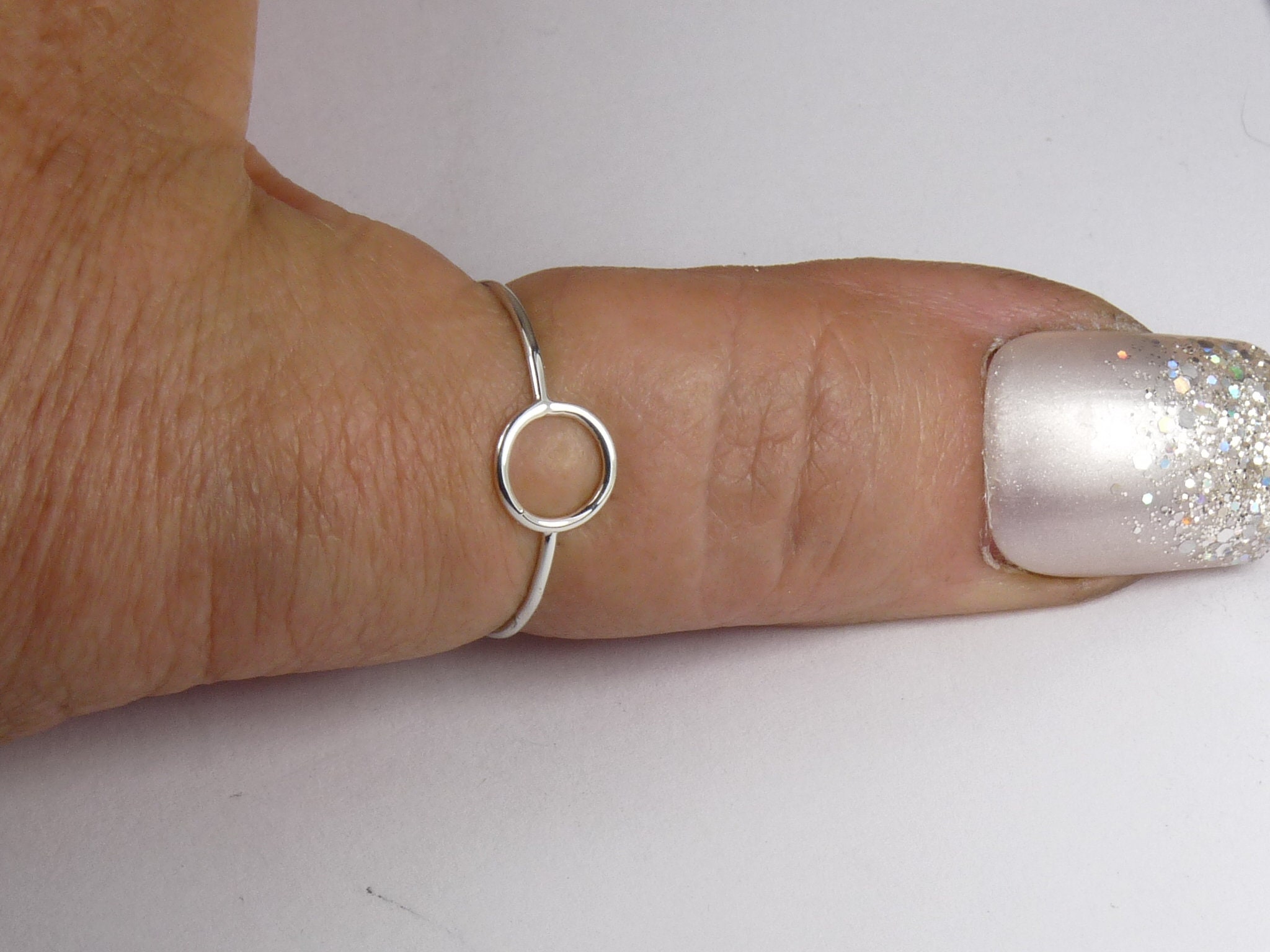 Circle Ring Purity Ring Sterling Silver Ring Minimal | Etsy