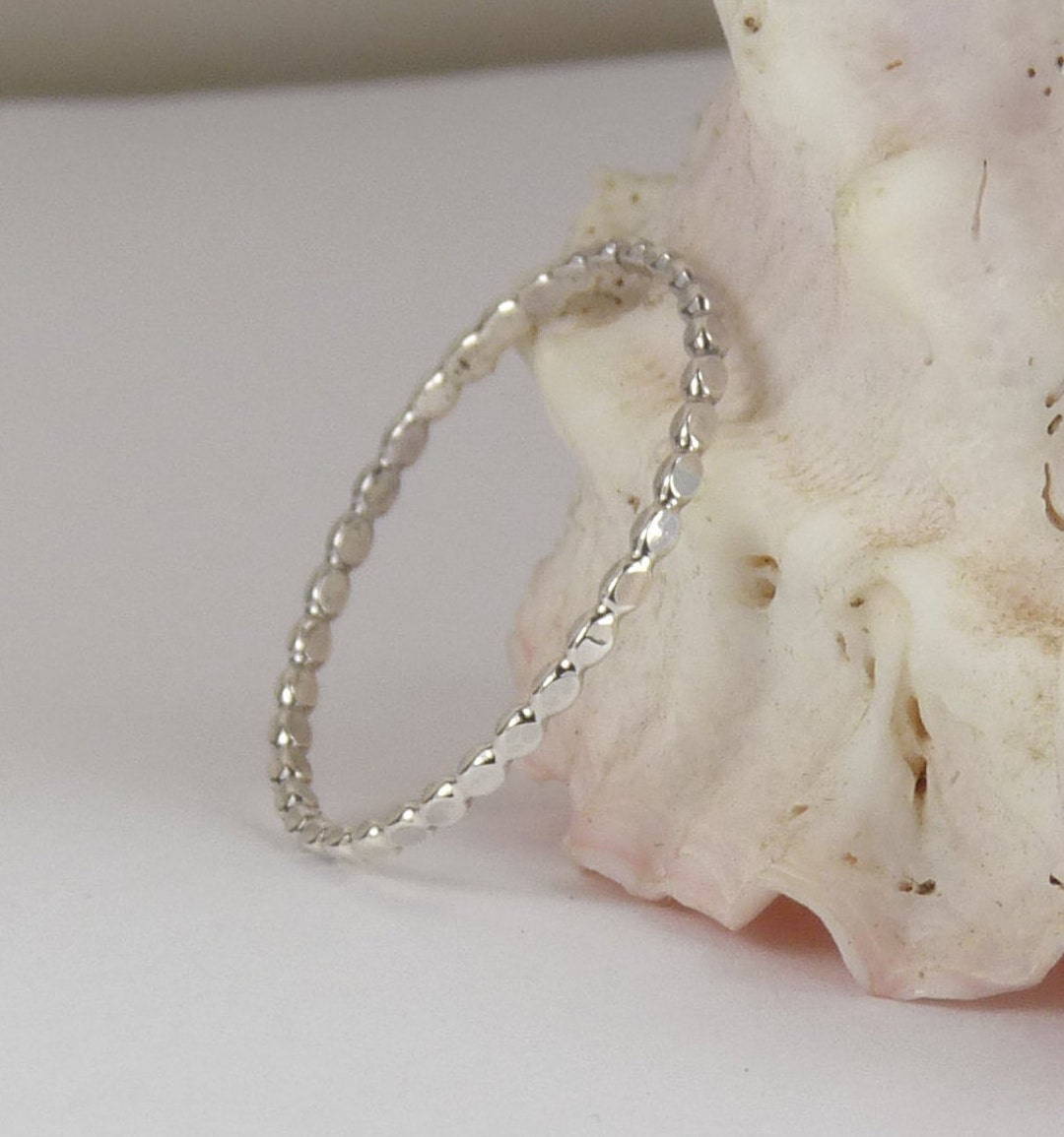 Beaded Ring, Sterling Silver Ring, Midi Ring - Etsy