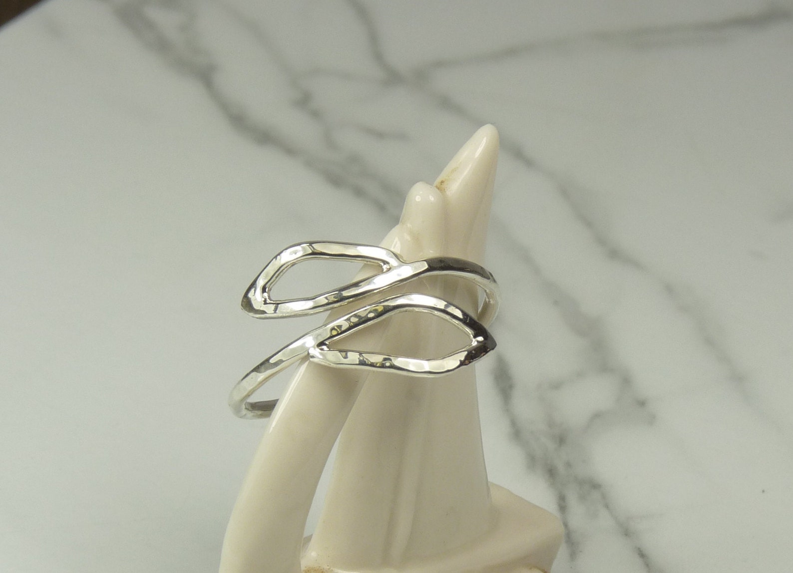 Wrap Ringthumb Ring Adjustable Leaf Ring Sterling Silver - Etsy