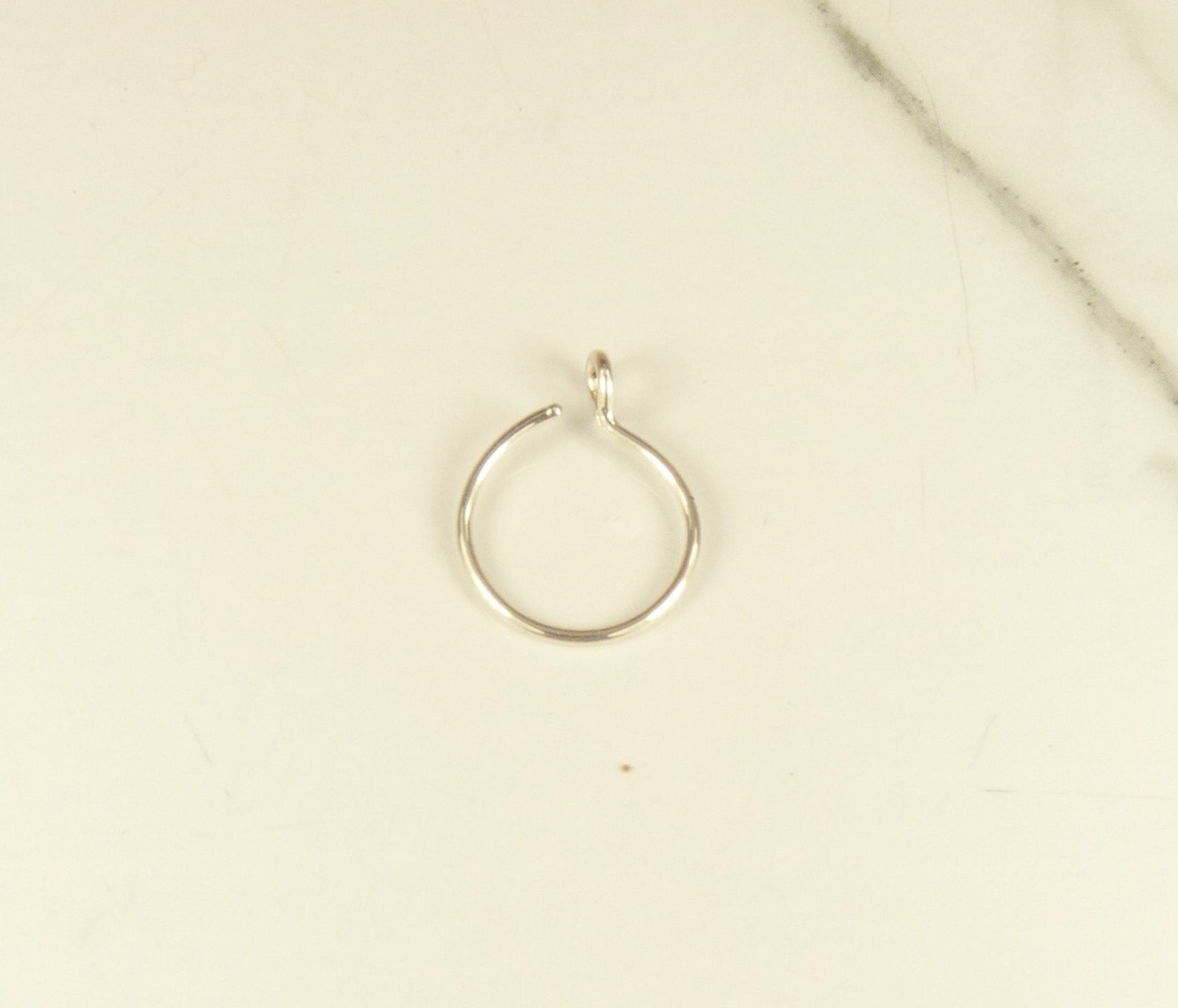 Sterling Silver Lip Ring-faux Lip Ring-silver Lip Ring-fake - Etsy