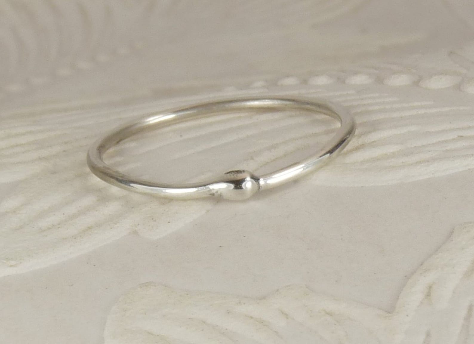 Sterling Silver Rain Drop Ring-16 Gauge, Silver Ring - Etsy
