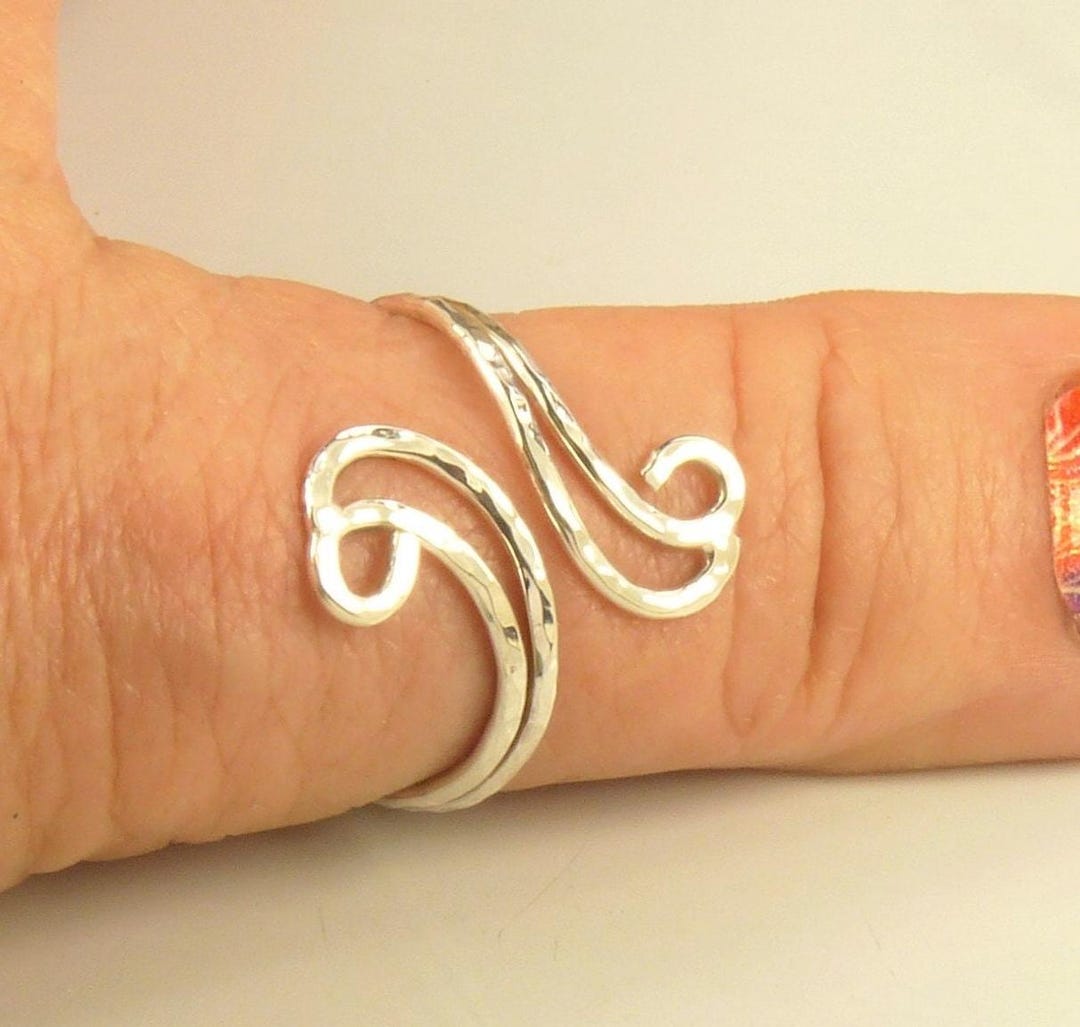 Thumb Ring Sterling Silver, Bypass Ring, Curvy Ring, Boho Ring ...