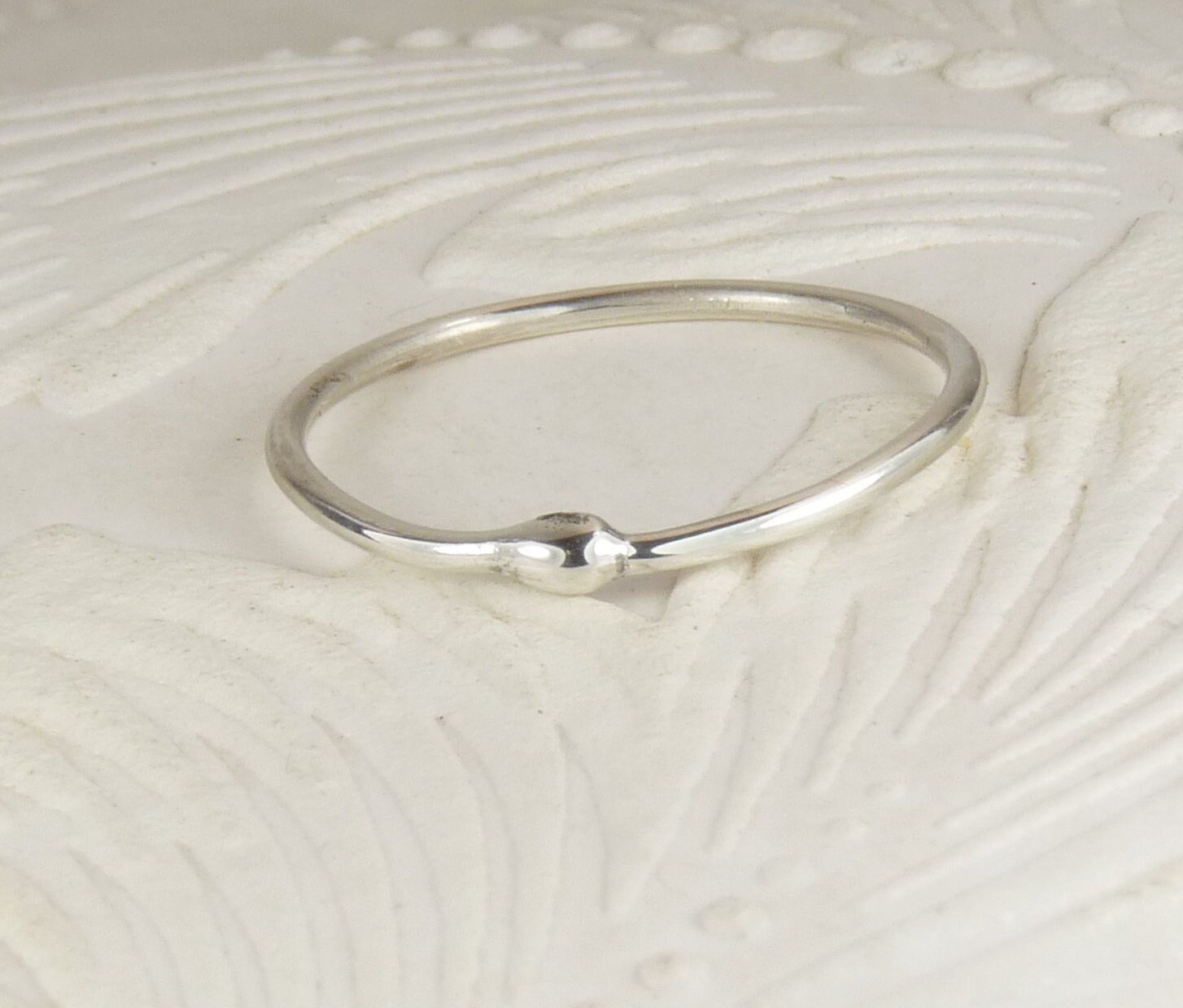 Sterling Silver Rain Drop Ring-16 Gauge, Silver Ring - Etsy