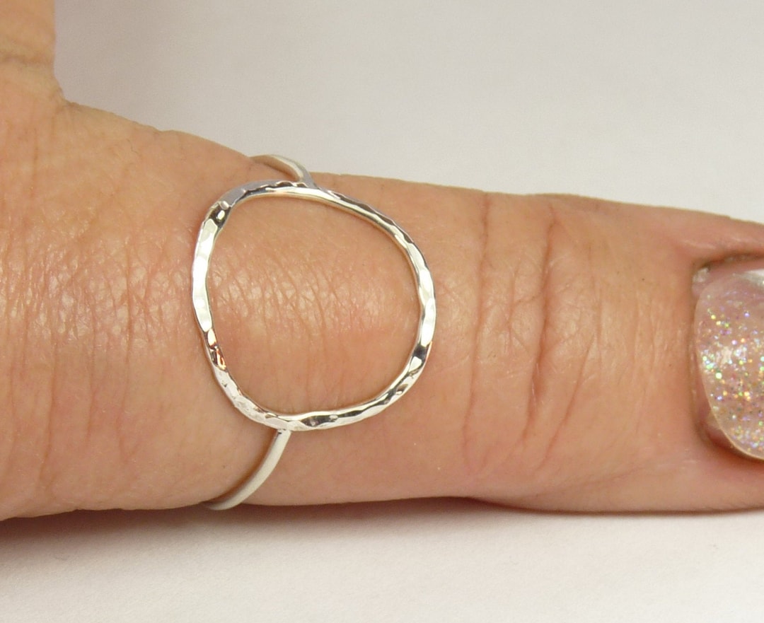 Karma Circle Ring, 18 Gauge Sterling Silver, Handmade - Etsy
