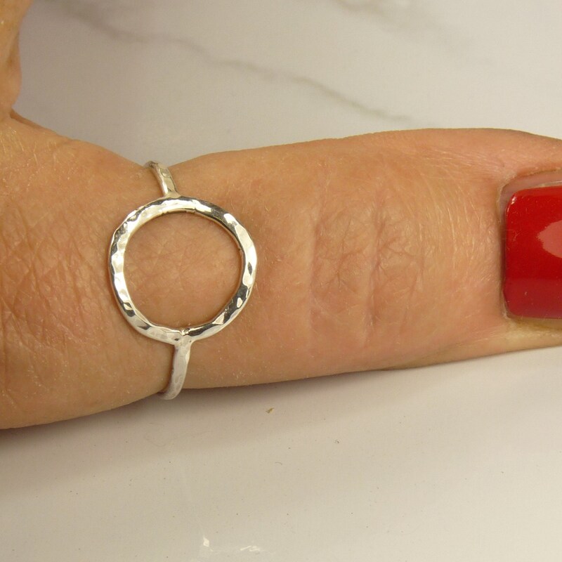 Silver Circle Ring - Etsy