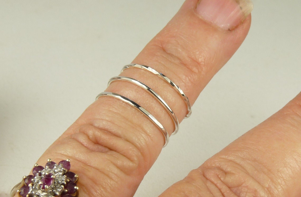 Midi Ring Knuckle Ring Sterling Silver ring 3 styles Boho | Etsy