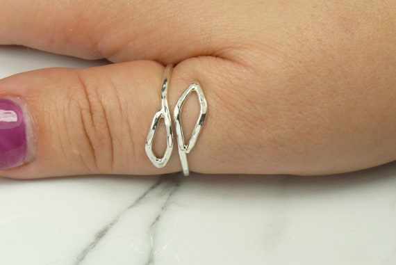 Wrap Ringthumb Ring Adjustable Leaf Ring Sterling Silver | Etsy