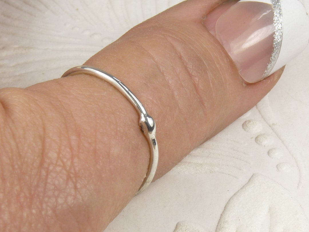 Sterling Silver Rain Drop Ring-16 Gauge, Silver Ring - Etsy