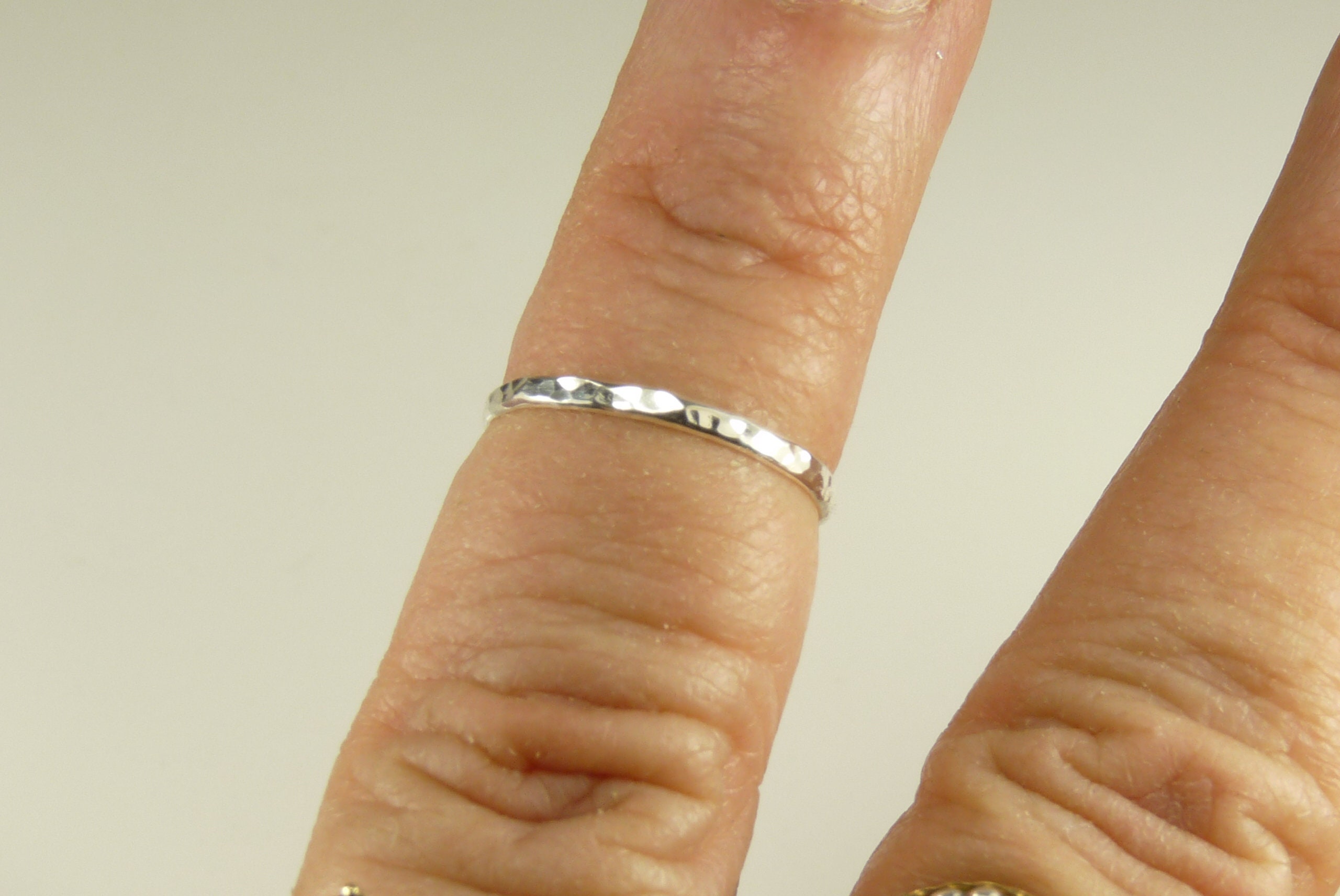 Toe Ring Sterling Silver AdjustableToe Ring Hammered Ring | Etsy