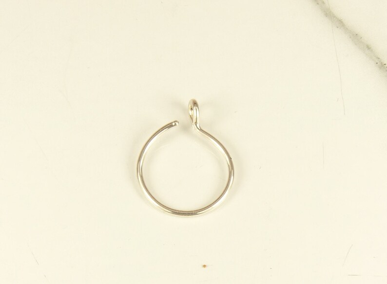 Sterling Silver Lip Ring-faux Lip Ring-silver Lip Ring-fake - Etsy