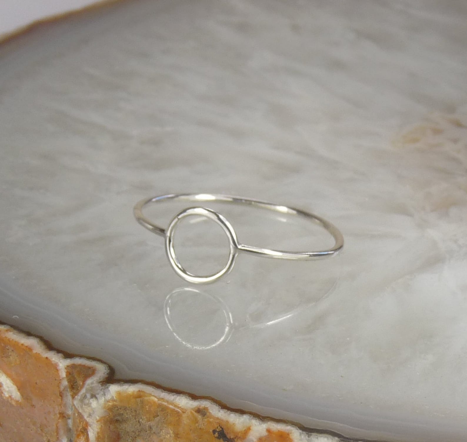 Circle Ring Purity Ring Sterling Silver Ring Minimal | Etsy
