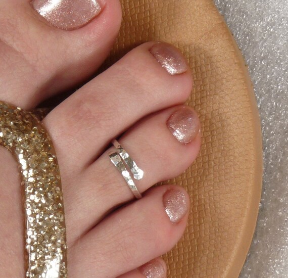 Toe Ring Sterling Silver crossoverAdjustable Toe ring | Etsy