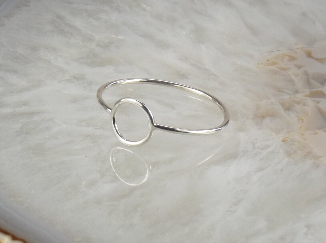 Circle Ring Purity Ring Sterling Silver Ring Minimal | Etsy