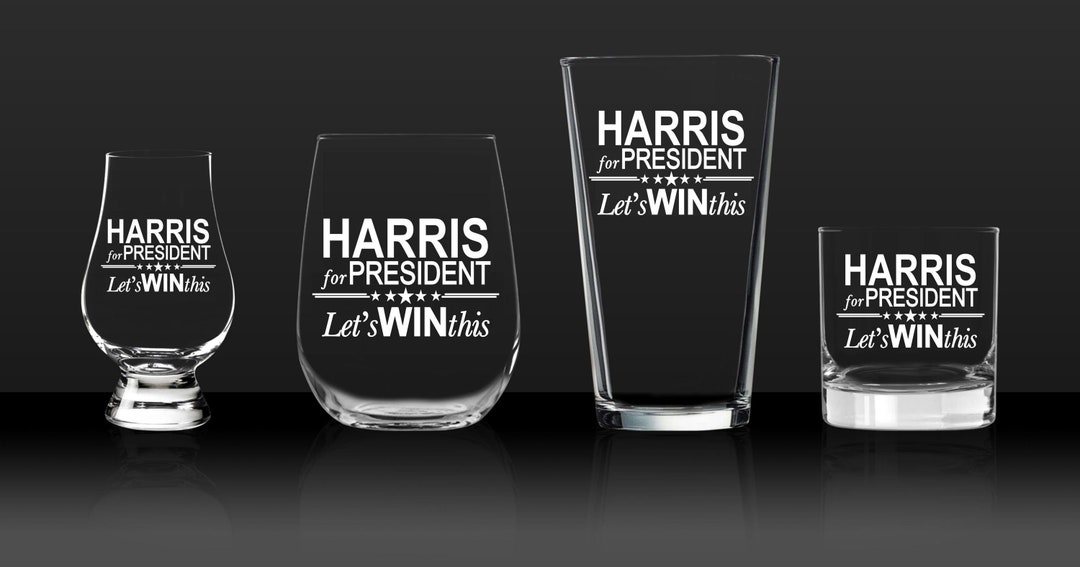 Kamala Harris for President Let's Win This Sandblasted Glass Your ...