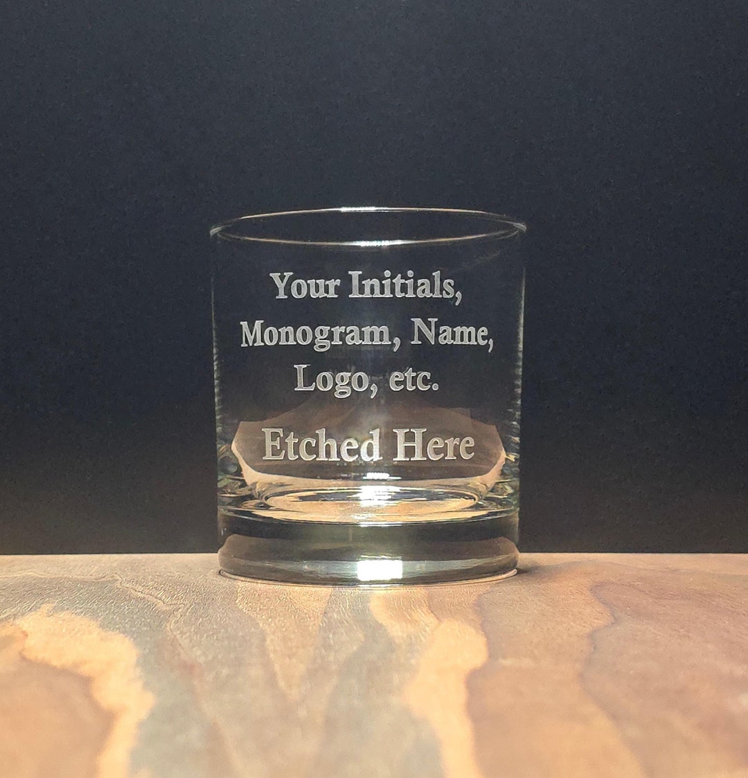 Personalized Sandblasted Rocks Glass - Elevate Your Drinking Experience ...