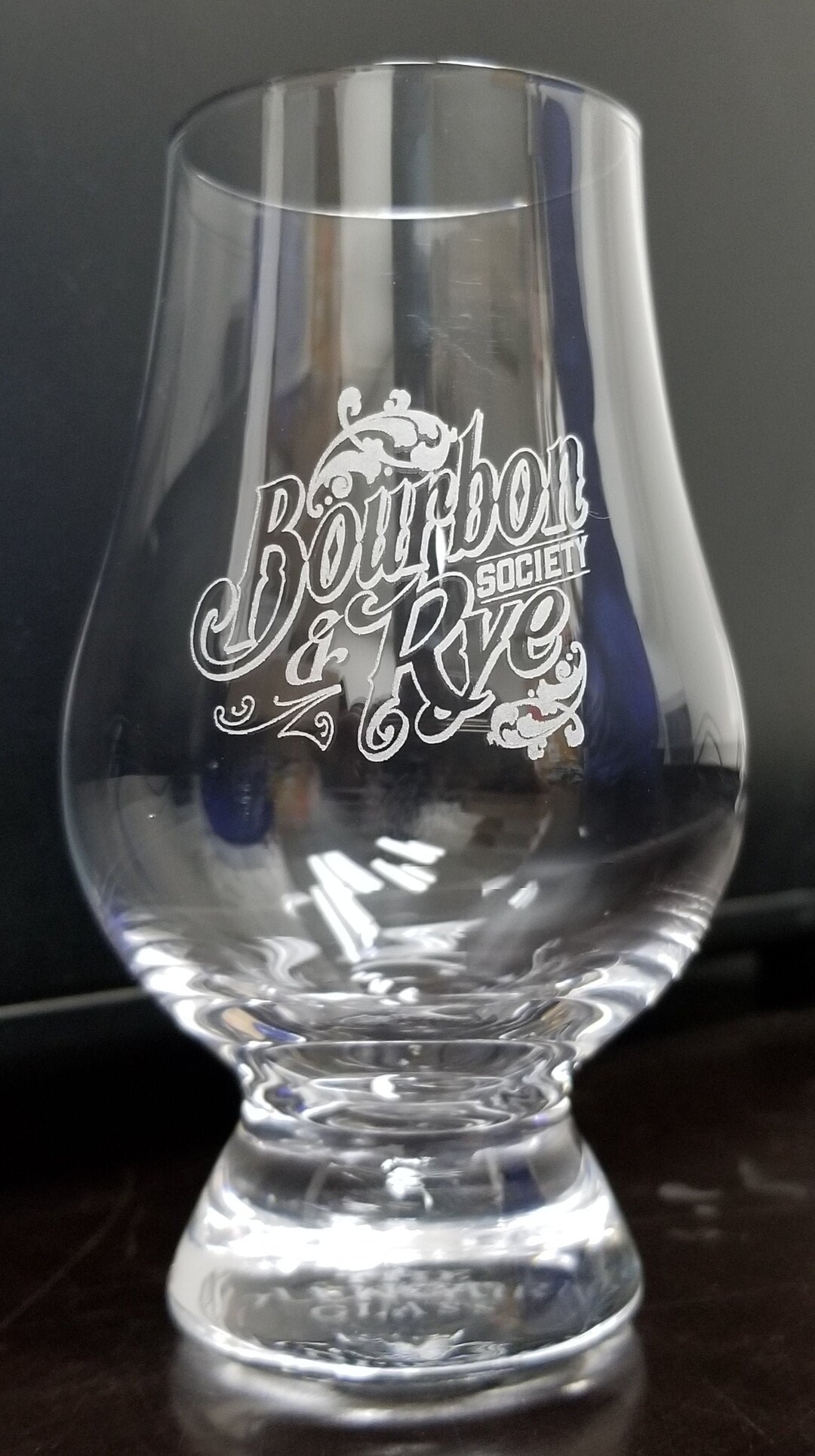 Bourbon & Rye Society Glencairn Glass - Etched Glass Gift for Bourbon ...