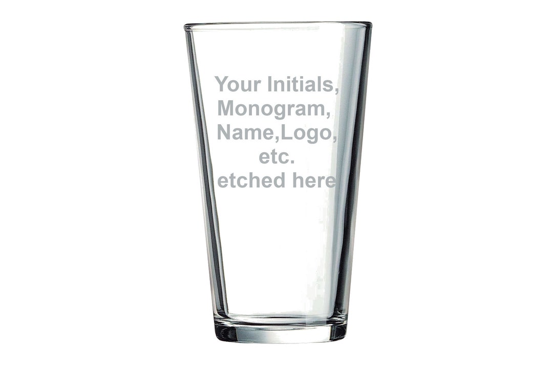 Custom Etched Pint Glass. Your Choice of Image, Logo, or Design. - Etsy