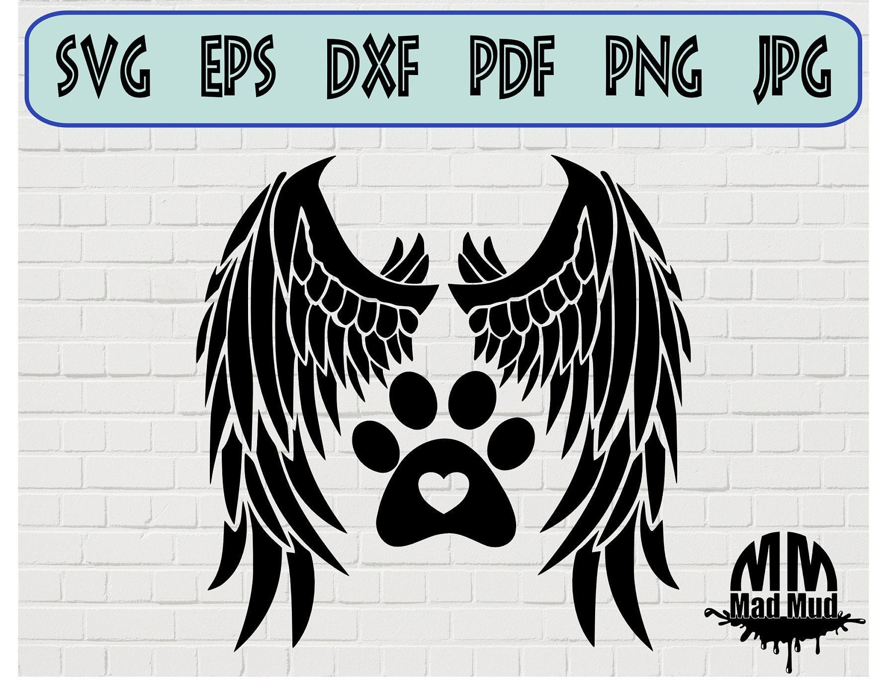 Angel Paw, Angel Dog Paw Print, Angel Cat Paw Print, Dog Lover, Cat ...