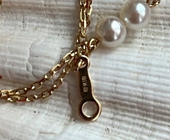 Mikimoto simple 18k pearl bracelet chain - Gem