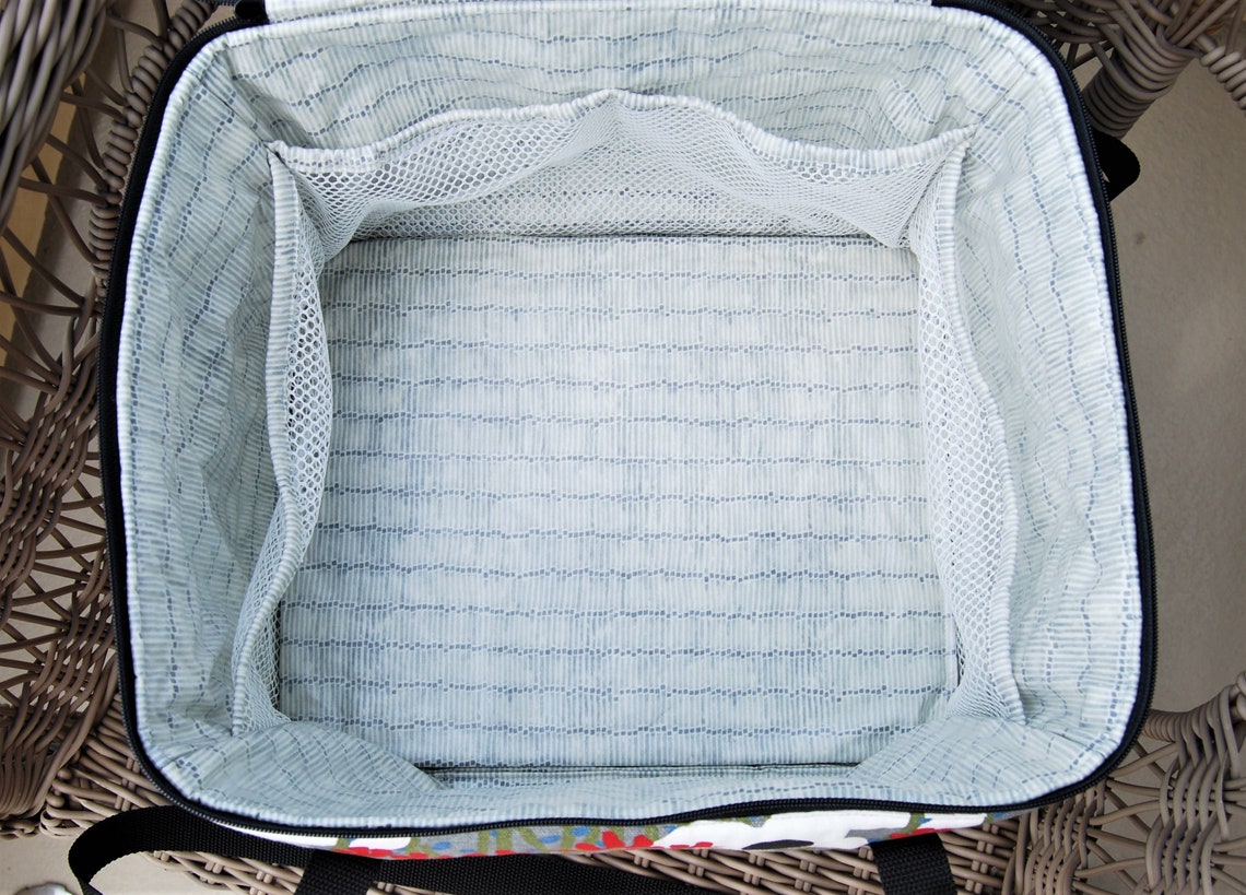 Insulated Canvas Cooler Picnic Tote Floral Canvas Basket - Etsy