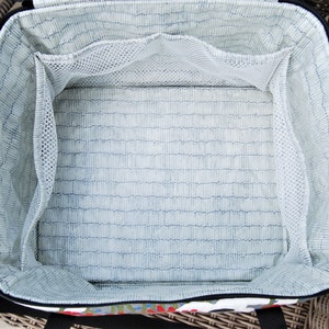 Insulated Canvas Cooler, Picnic Tote, Floral Canvas Basket, Lunch Bag ...