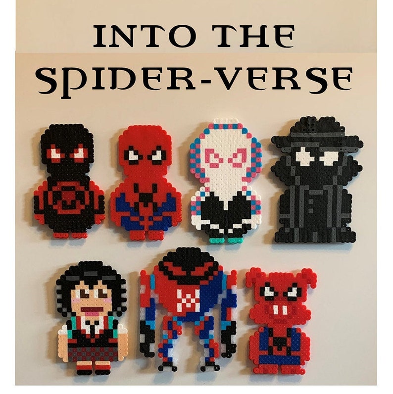 Spider-man Noir Perler Bead Magnet - Etsy