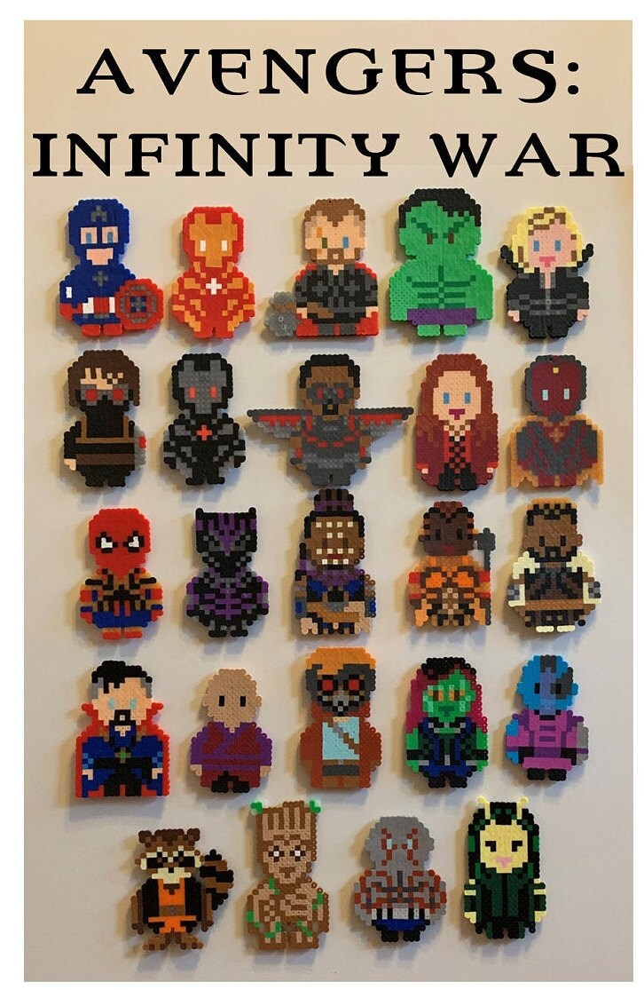 Iron Man Perler Bead Magnet - Etsy