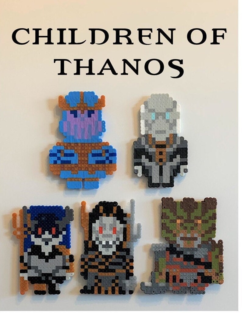Thanos Perler bead magnet | Etsy