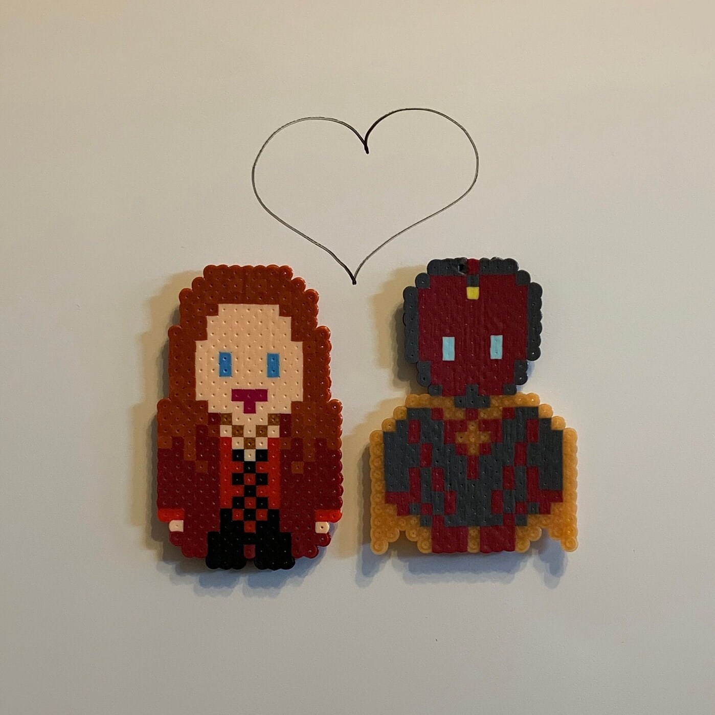 Scarlet Witch Perler Bead Magnet - Etsy