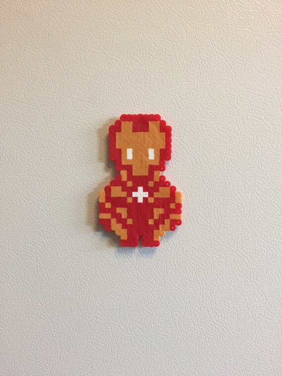 Iron Man Perler Bead Magnet | Etsy