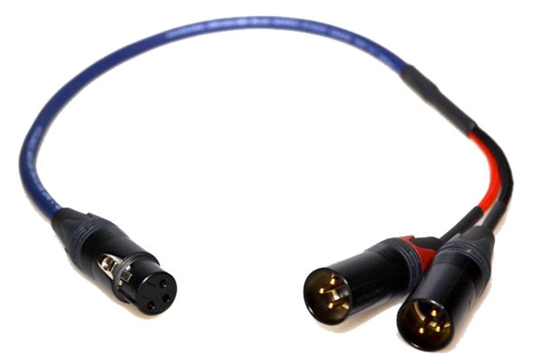 Professional Studio Y Splitter Interconnect Lead 3-pin Straight XLR ...