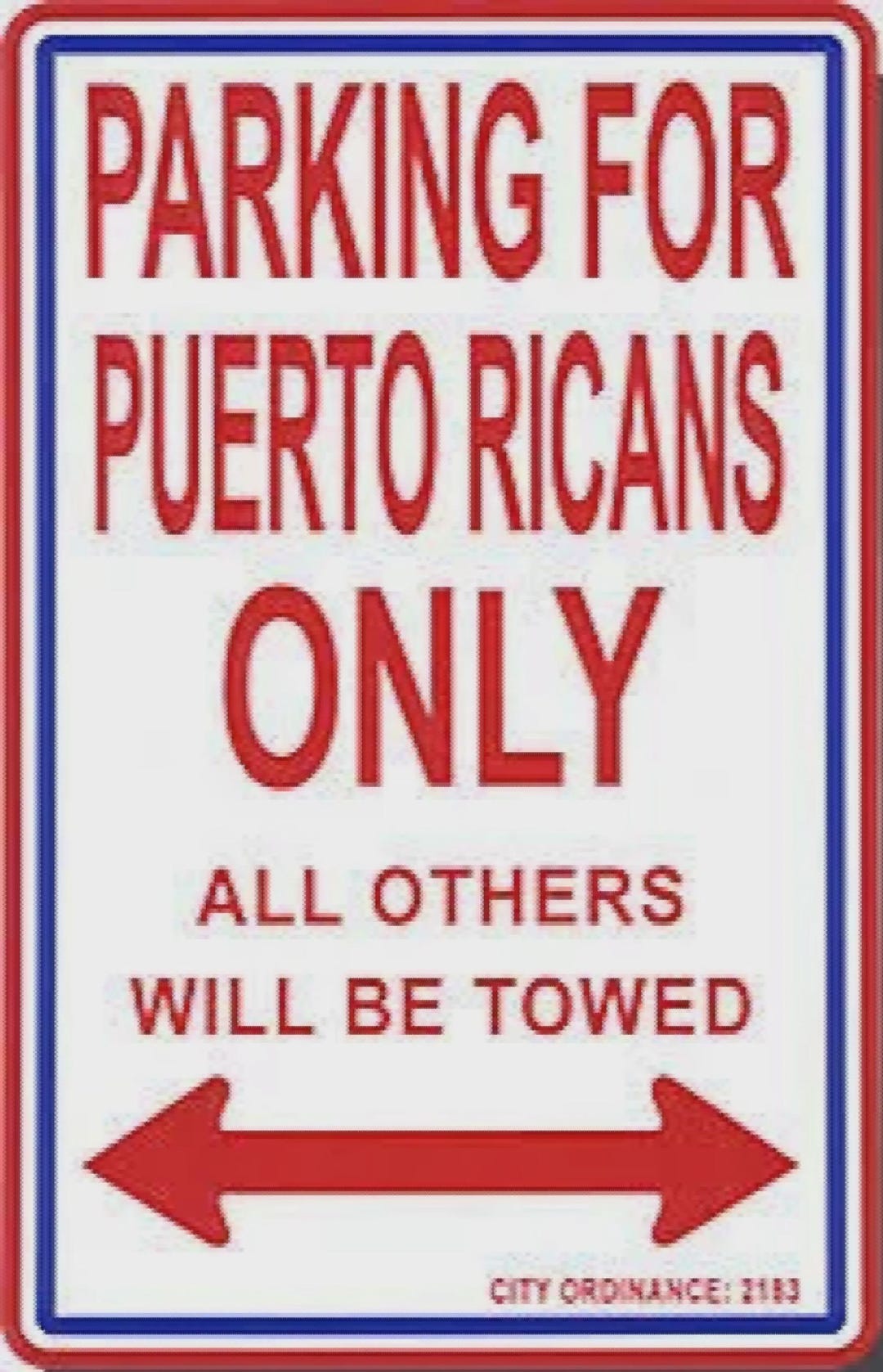 Puerto Rican Parking Sign - Etsy