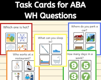 WH Questions ABA, Therapy - Etsy