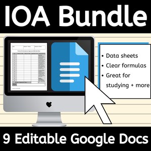 Interobserver Agreement Data Sheets Bundle With Editable Google Docs™ for IOA in ABA - Etsy