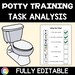 Potty Training Task Analysis Toilet Visuals and Data Sheet EDITABLE for ...