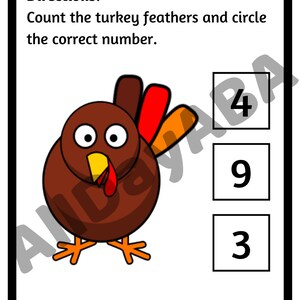 Thanksgiving Turkey Feather Counting - ABA Therapy, Special Education ...
