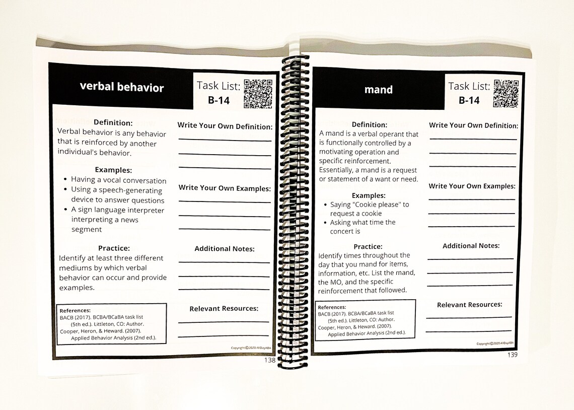 BCBA Exam Prep 5th Edition Task List Study Guide Book for Applied ...
