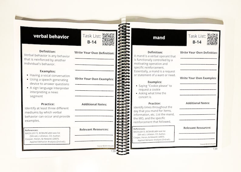 BCBA Exam Prep 5th Edition Task List Study Guide Book for Applied ...