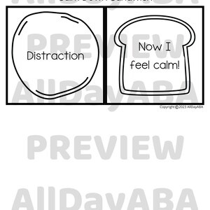 Calm Down Sandwich for Emotional Regulation, Coping Skills, and ABA ...