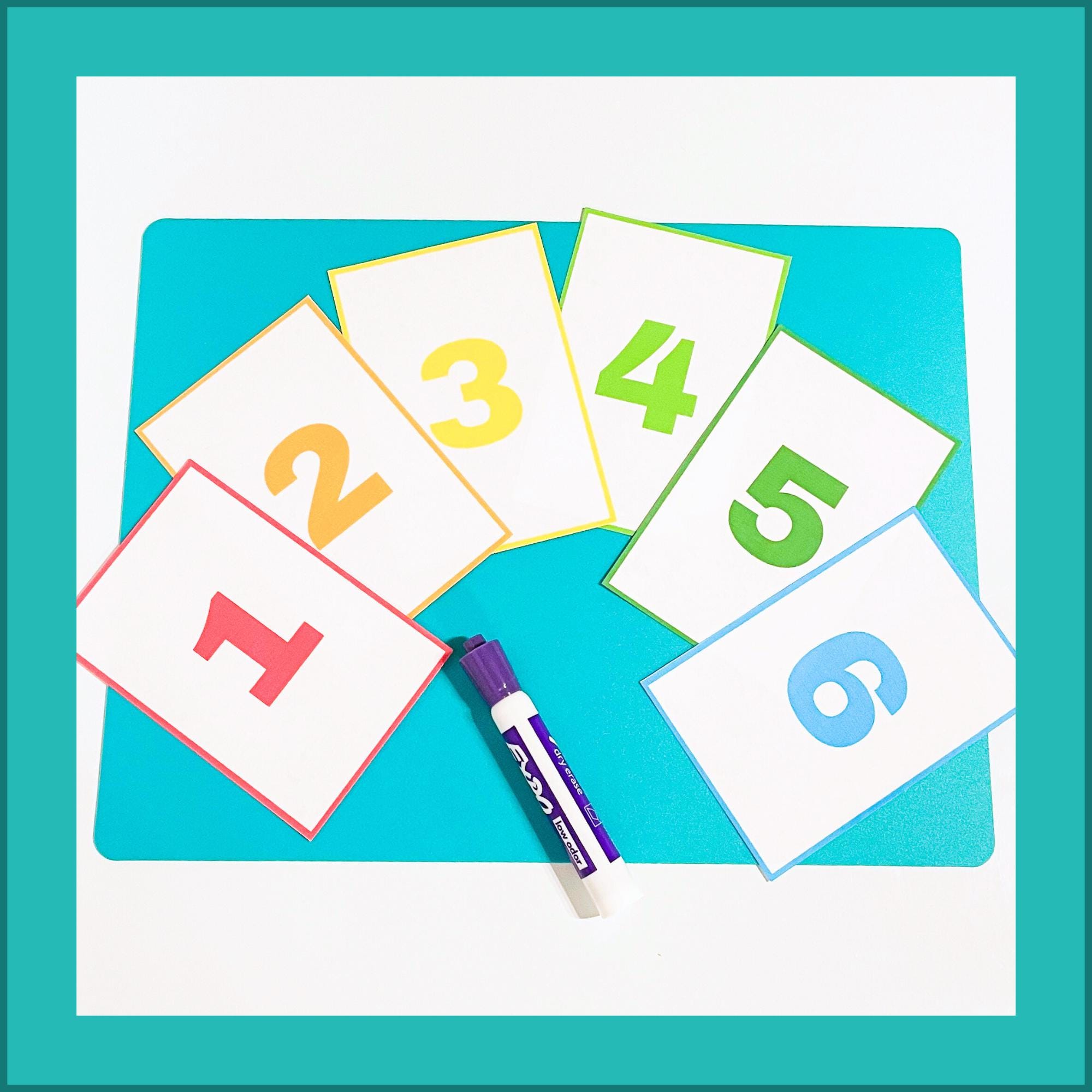 Number Flash Cards 1-20 - Flashcards for Back to School, Special ...