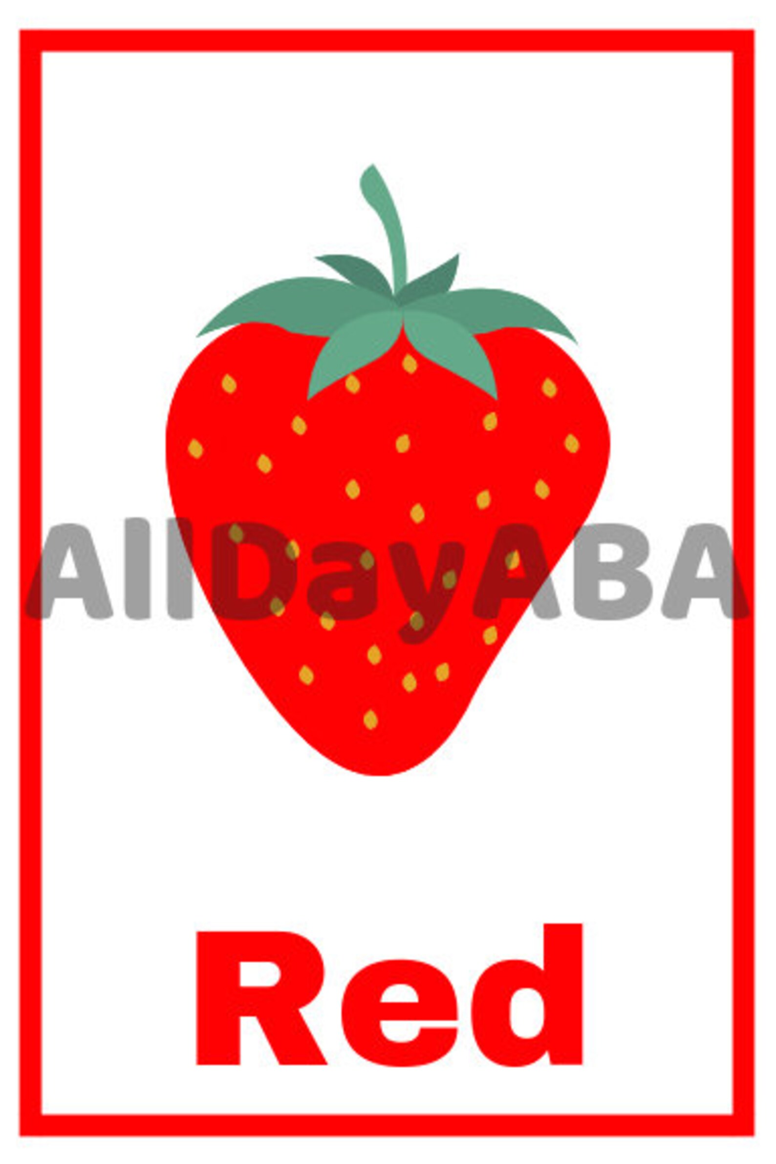 Color Flash Cards: Flashcards for Identifying Colors in Preschool, ABA ...