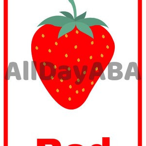 Color Flash Cards: Flashcards for Identifying Colors in Preschool, ABA ...