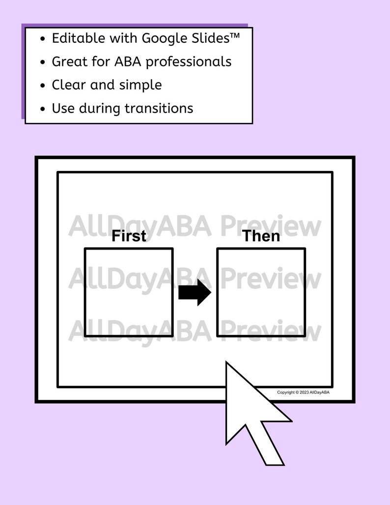Editable First Then Board With Autism Visuals for ABA in Behavior ...