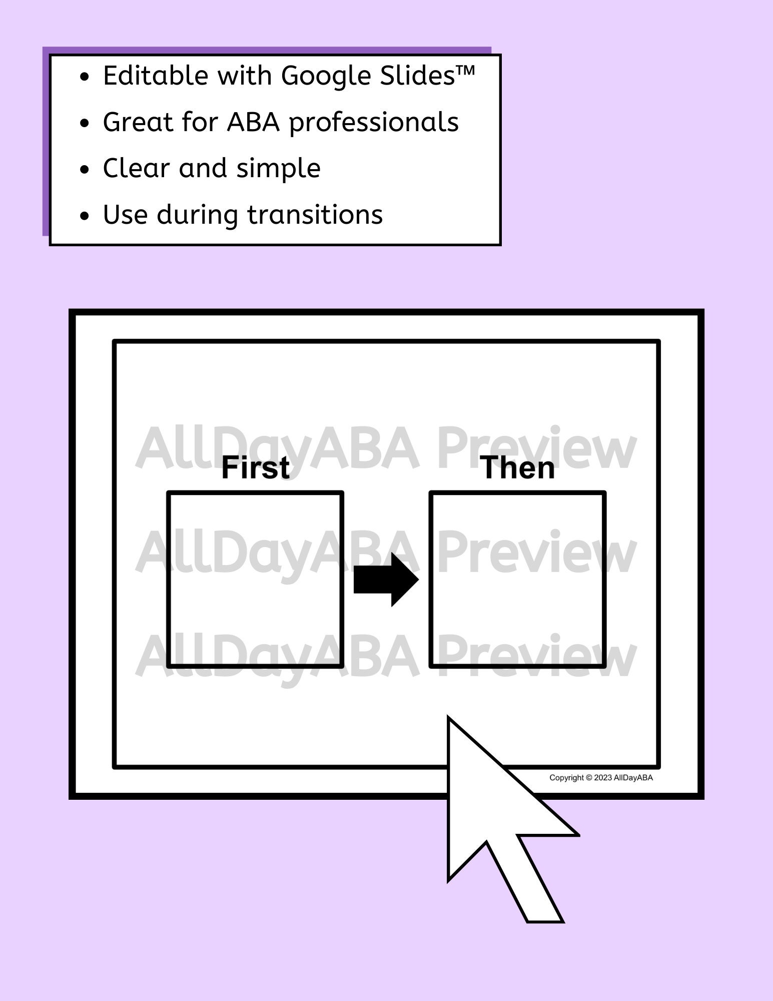 Editable First Then Board With Autism Visuals for ABA in Behavior ...