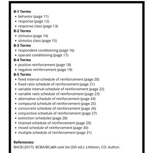 ABA Study Booklets Bundle - BCBA Exam Prep for 5th Edition Task List ...