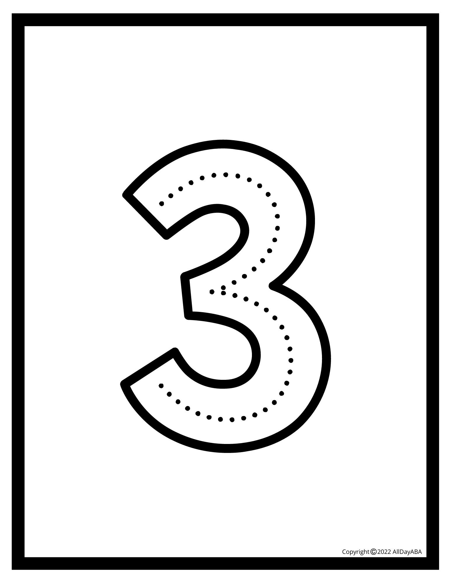 Numbers Tracing Pages With Large Text, Full Pages 0 to 50 for ABA ...