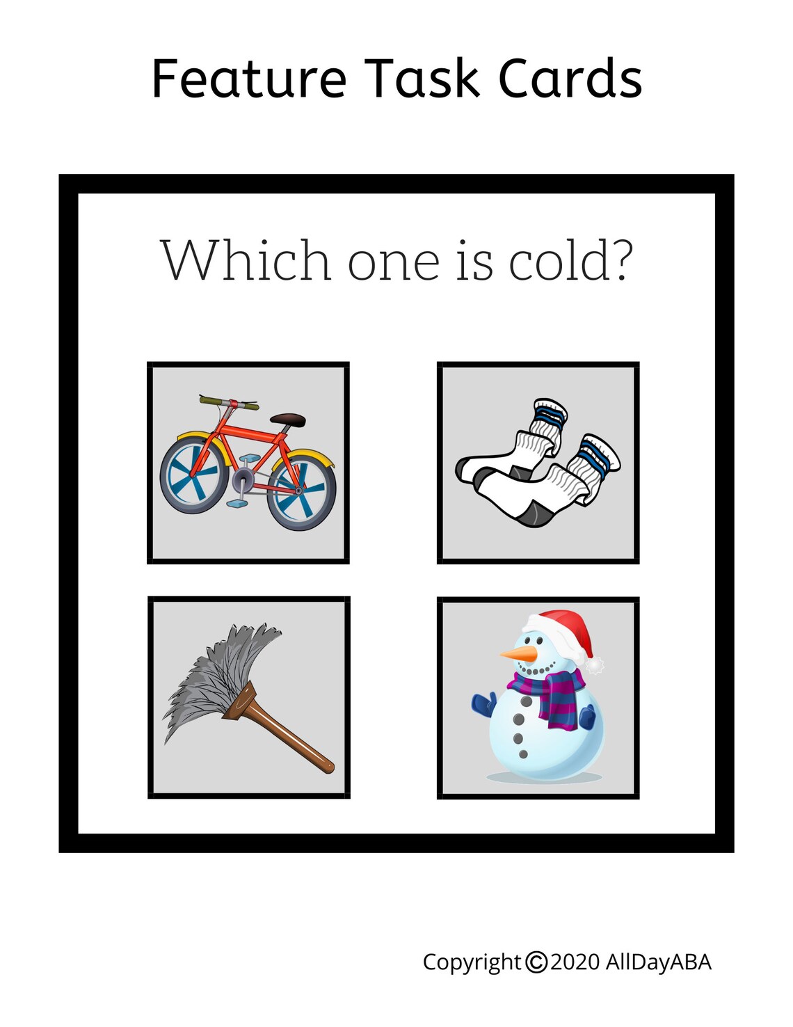 Feature Cards ABA & Speech Therapy Discrete Trial Training Flash Cards ...